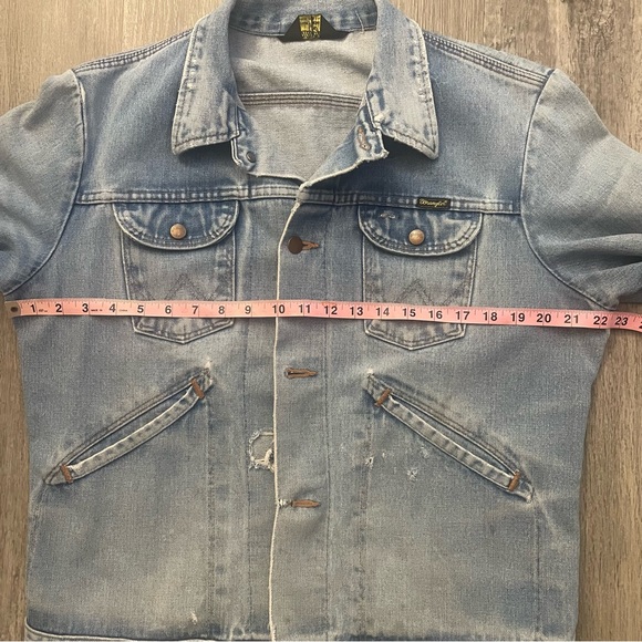 Wrangler | Jackets & Coats | 97s Rare Wangler Distress Denim Jacket Szs ...